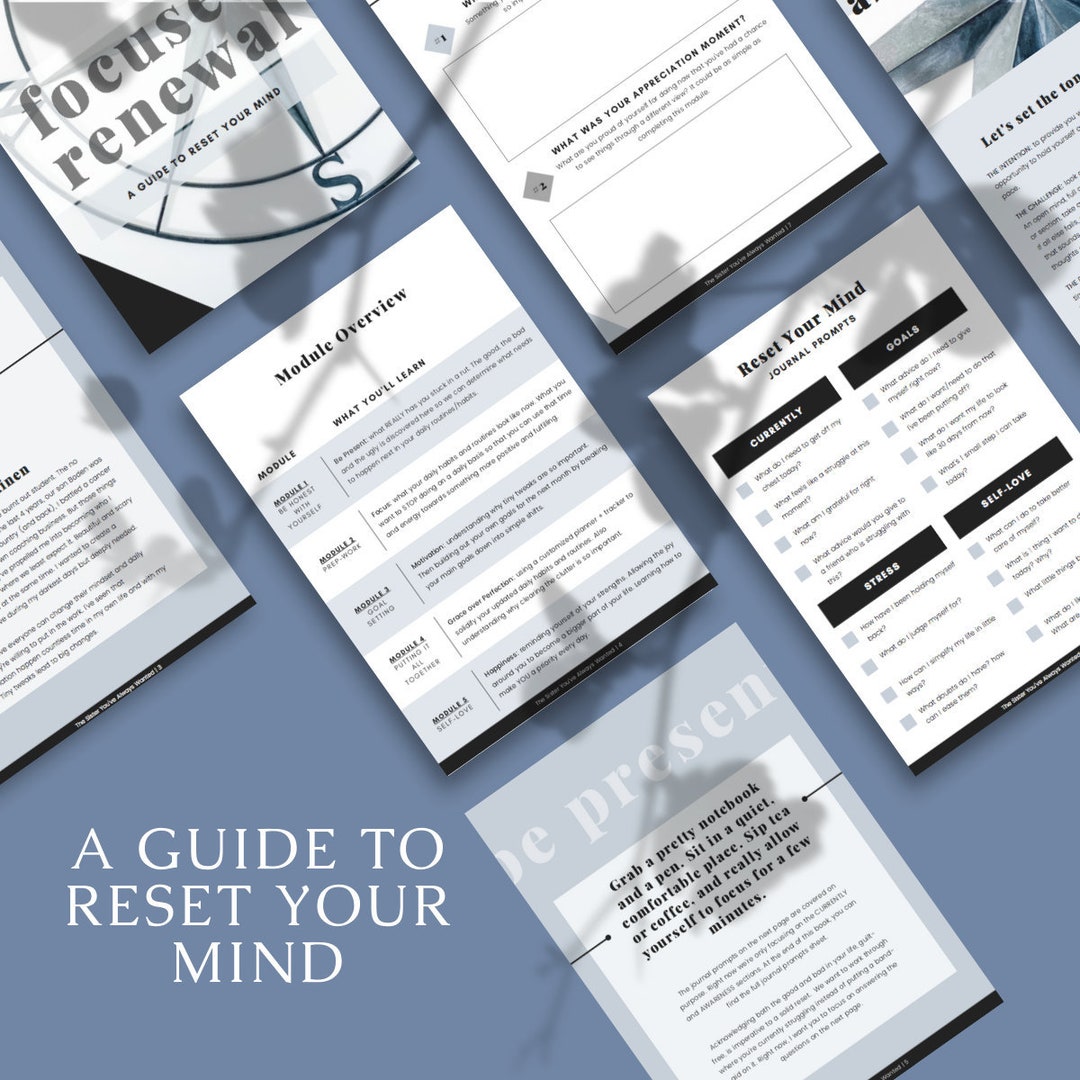 A Guide to Reset Your Mind | Workbook | Ebook | Mindset | Mental Health ...