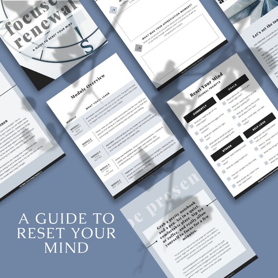 A Guide to Reset Your Mind Workbook Ebook Mindset | Etsy