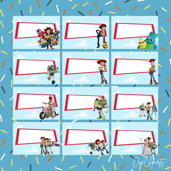 Toy Story Birthday Place Cards - Etsy