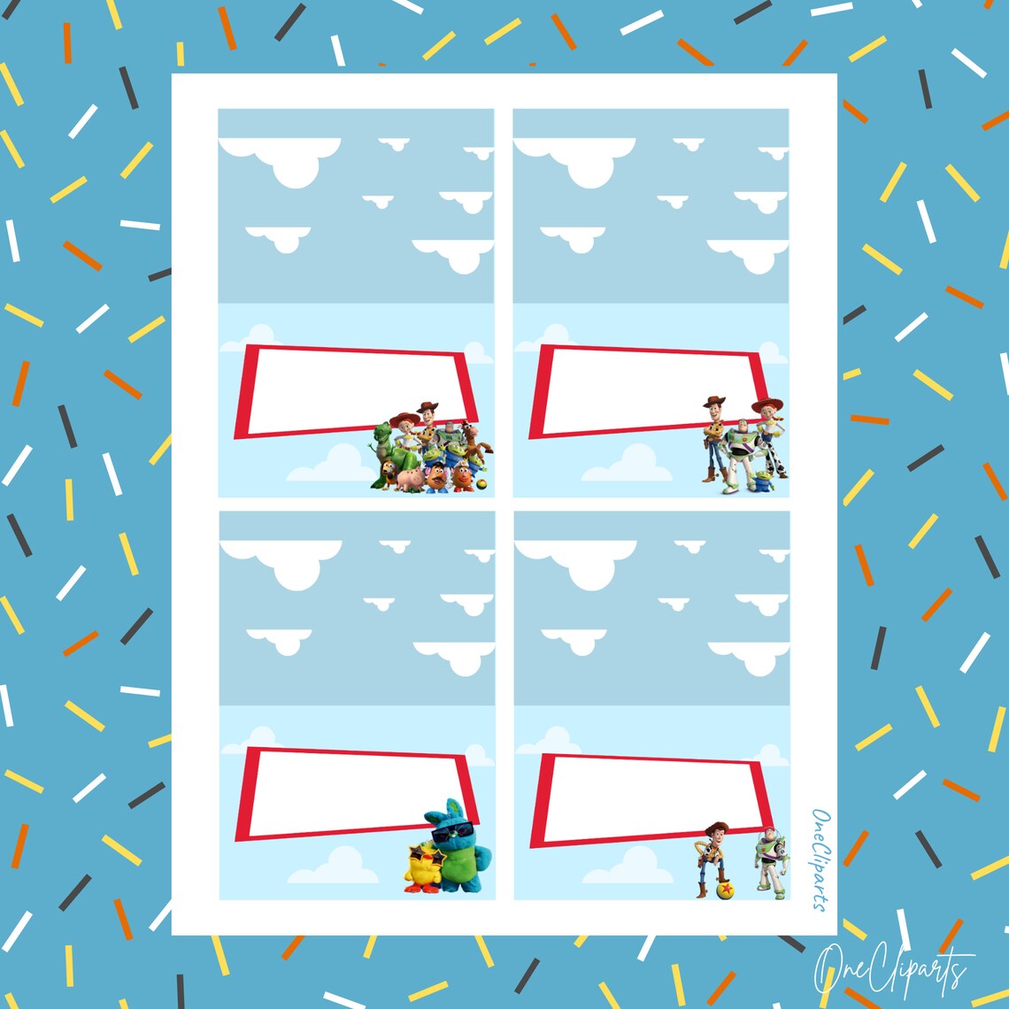 12 Toy Story Place Cards Set 3 Toy Story Party Food Label - Etsy