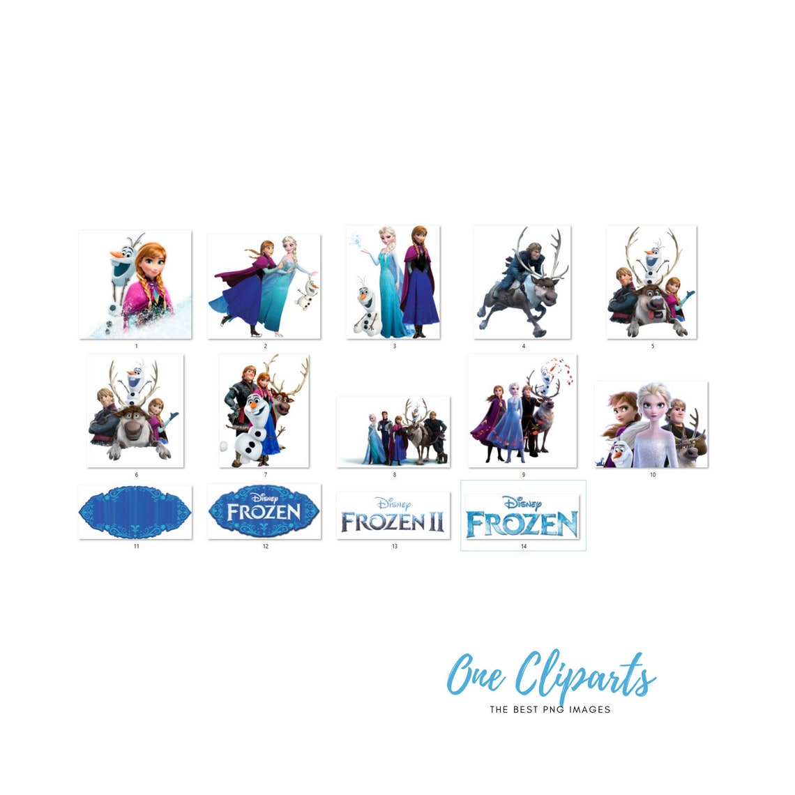 Frozen Alphabet Clipart PNG Frozen Birthday | Etsy UK