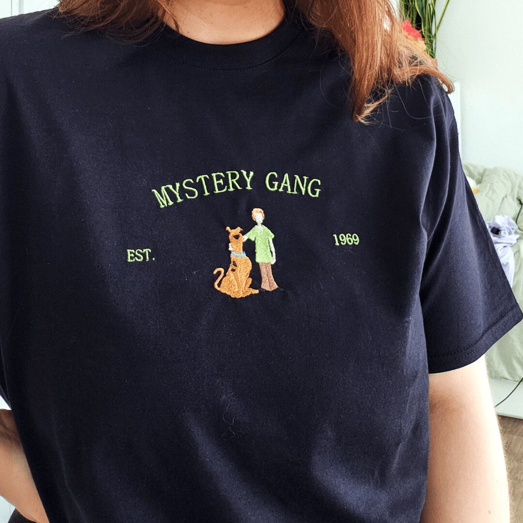 MYSTERY GANG Oversized T-shirt Embroidered - Etsy