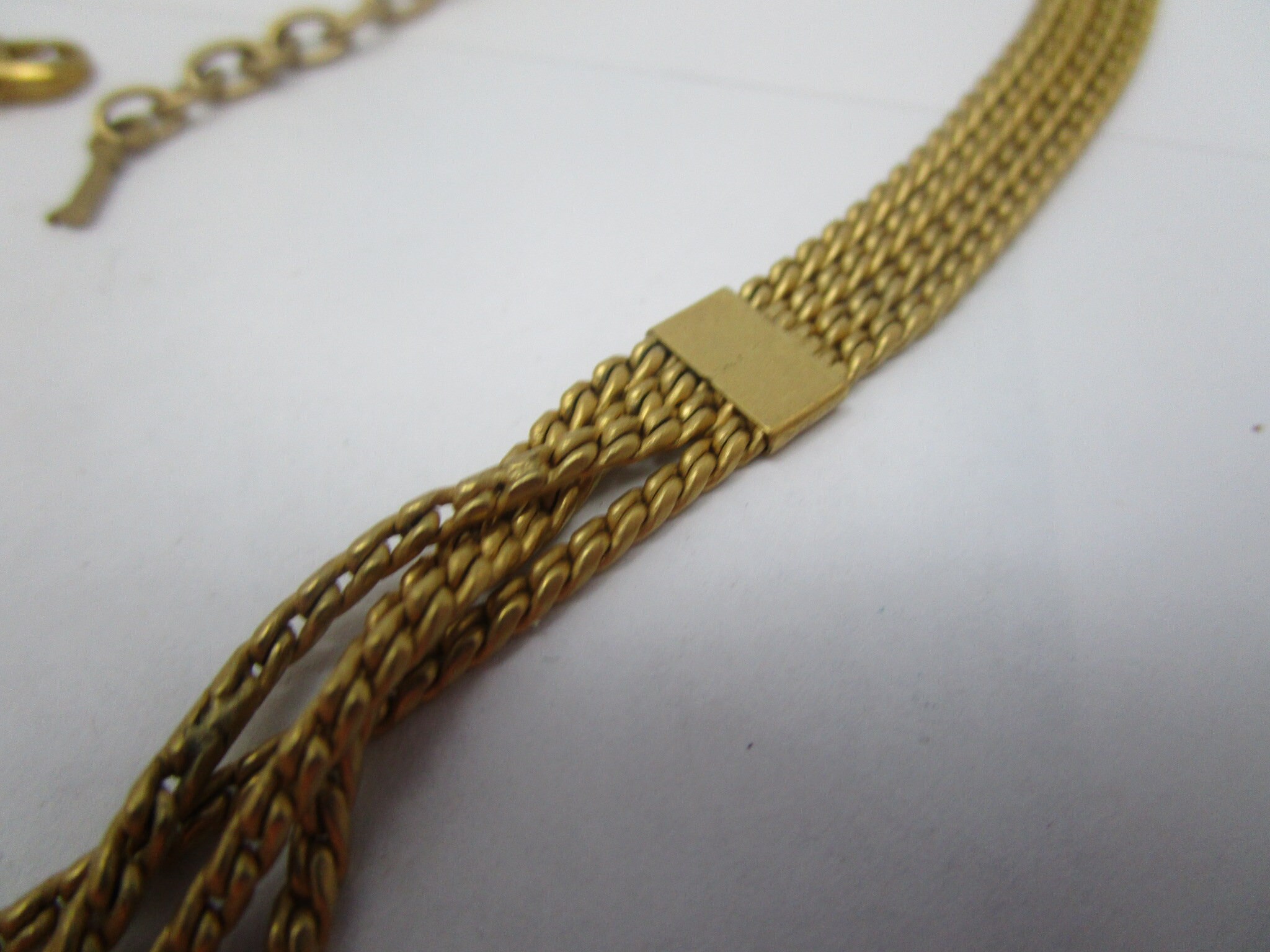 Vtg 4 Strand Chain Necklace With Heart Lock & Key - Etsy