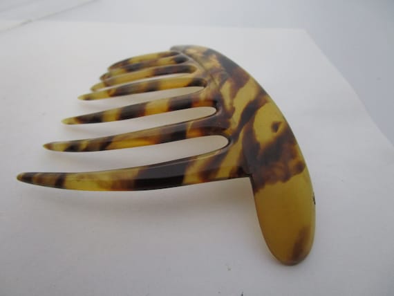 Antique Faux Tortoise Celluloid Hair Comb - Gem