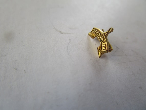 Antique Boy Scout Second Class Rank Pin Pinback - Gem