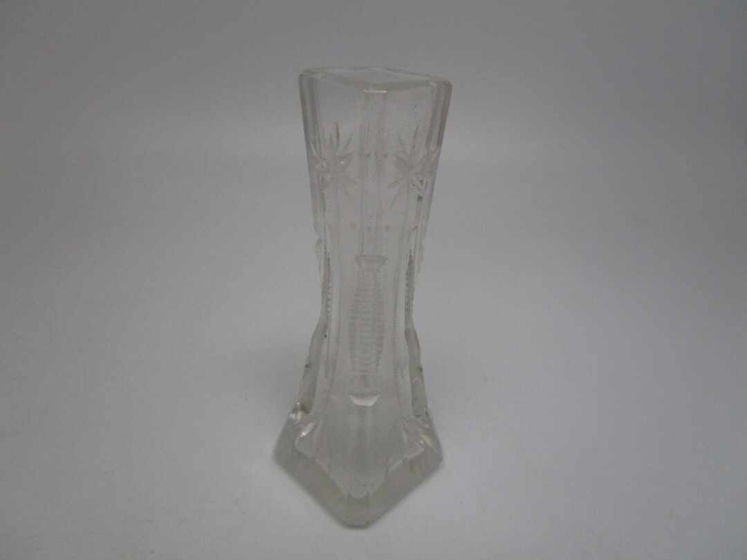 Antique Victorian Signed Cut Glass Small Bud Vase - Etsy