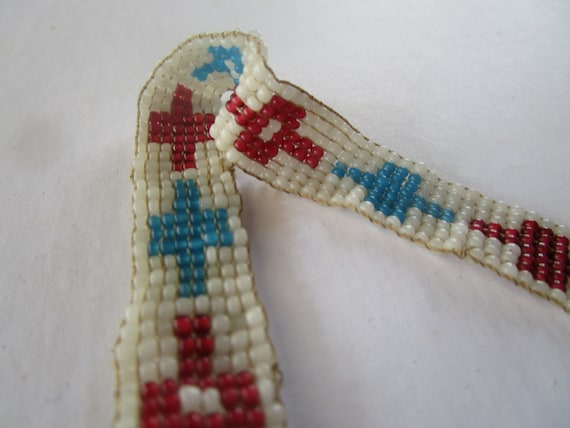 Antique Native American Glass Beaded Sash or Necklace… - Gem