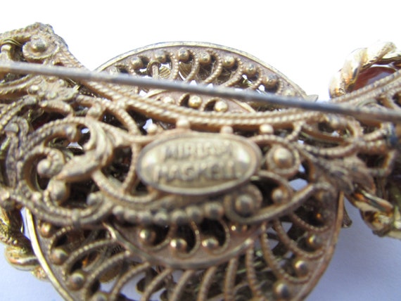 Rare & Wonderful Signed Miriam Haskell Large Brooch w… - Gem