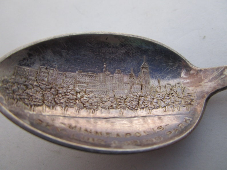 Rare Sterling Silver Souvenir Spoon Minneapolis Minnesota Minnihaha ...
