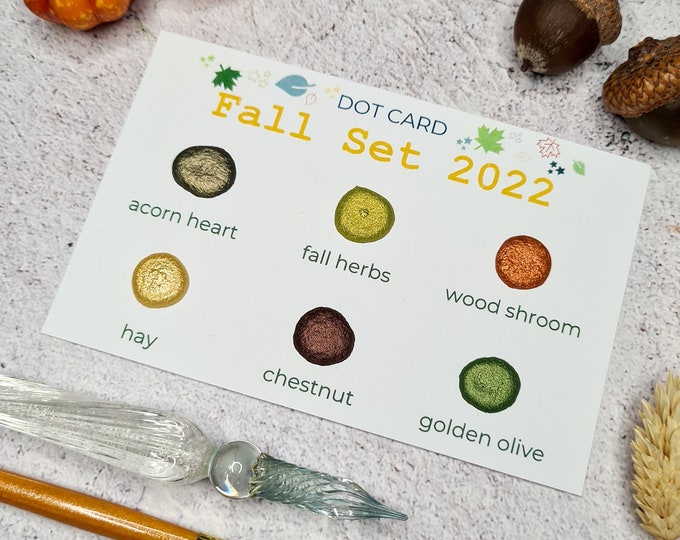 DOT CARD SET 2 Metallic Watercolor, Stationery for Scraper, Rock ...