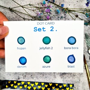 DOT CARD SET 2 Metallic Watercolor, Stationery for Scraper, Rock ...