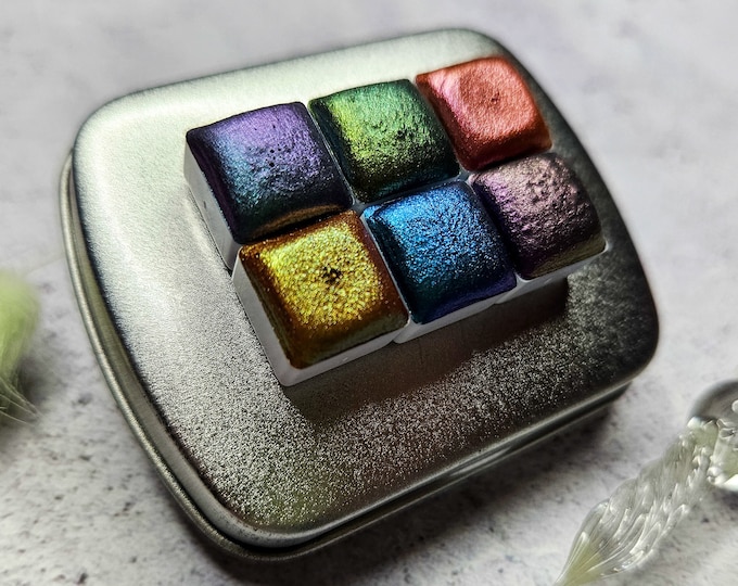 MISTY FALL Set Colorshift Watercolor, Chameleon Palette With 8 Mini ...