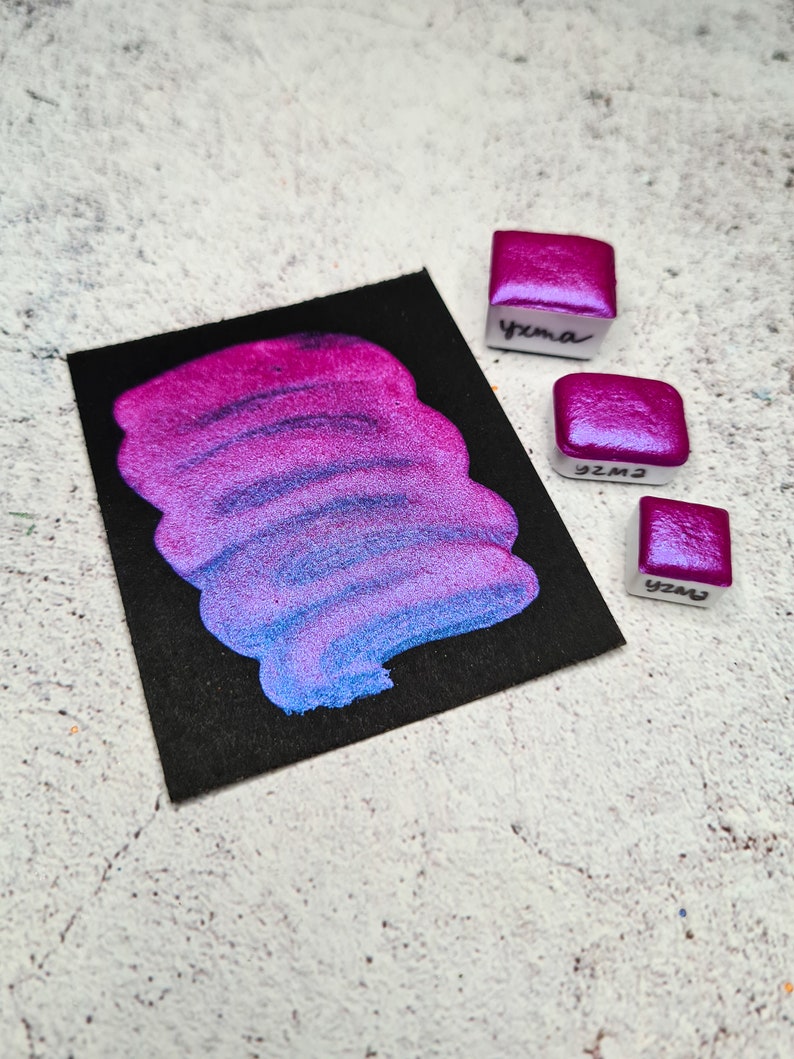 YZMA Duotone Metallic Watercolor Paint, Duochrome Calligraphy Art ...