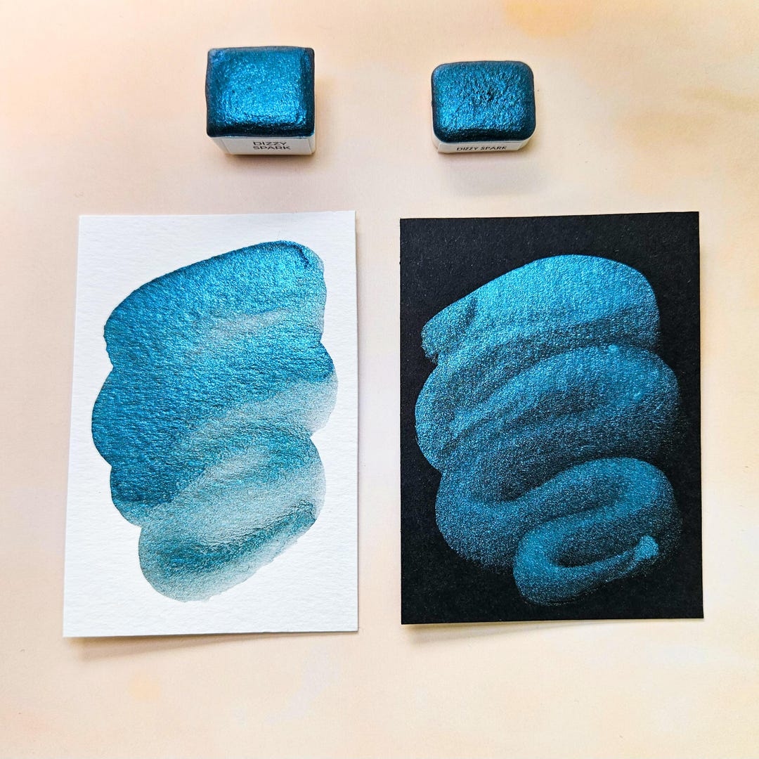 DIZZY SPARK Half Pan Colorshift Paint to Craft Time, Brushlettering Art ...