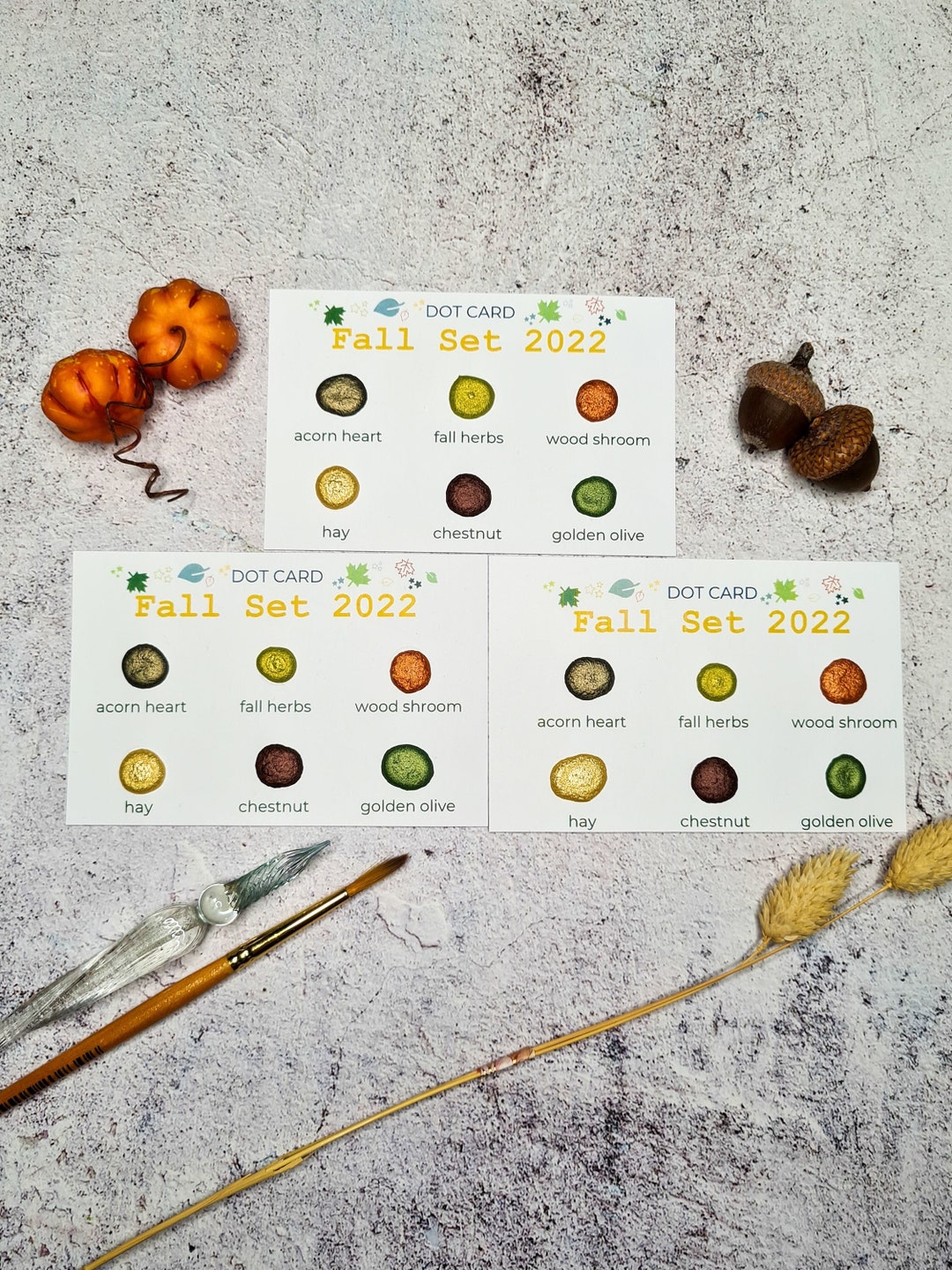 FALL 2022 Dot Card Watercolor for Painting Junk Journal - Etsy