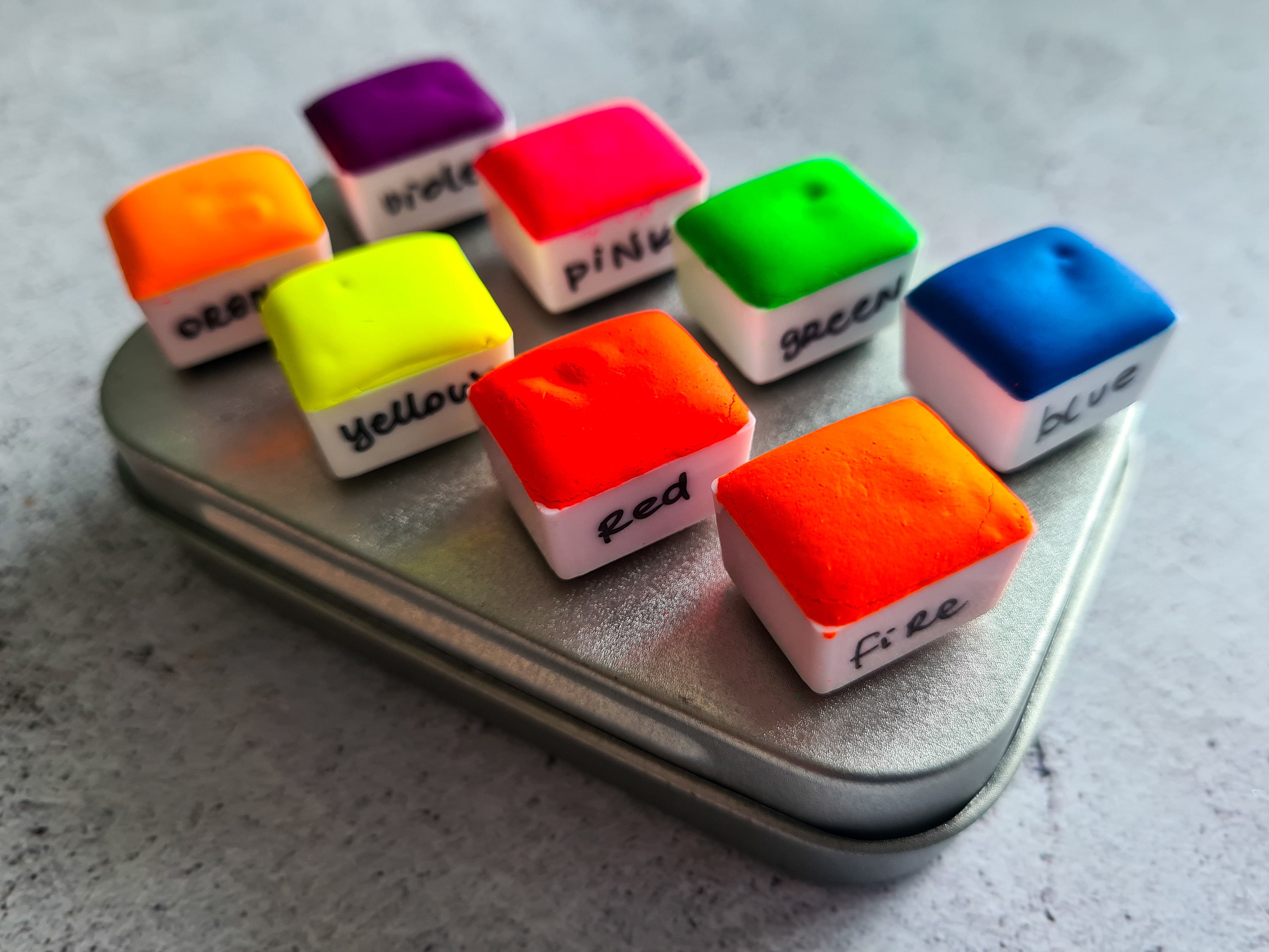 NEON Watercolor for Journaling Mini Paint Palette - Etsy