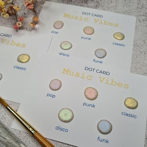 MUSIC VIBES Dot Card Watercolor Sample, Transparent Paint Set for ...