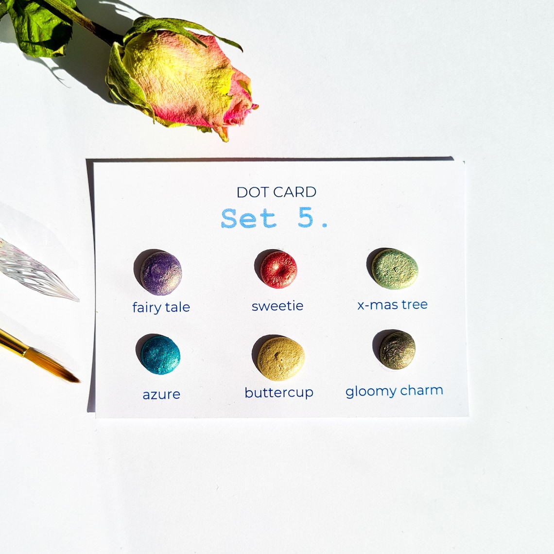 DOT CARD SET 5 With Duochrome Watercolourlined Sketchbook - Etsy