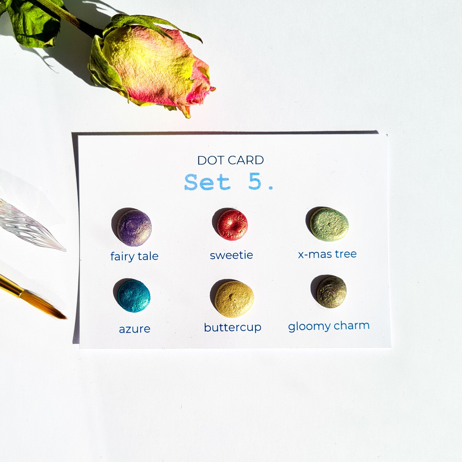 DOT CARD SET 5 With Duochrome Watercolourlined Sketchbook - Etsy