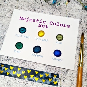 MAJESTIC COLORS Watercolor Sample to Scrapbooking, Junk Journal ...