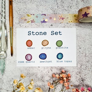 STONE SET Watercolor Dot Card Sample Colorshift Handmade - Etsy