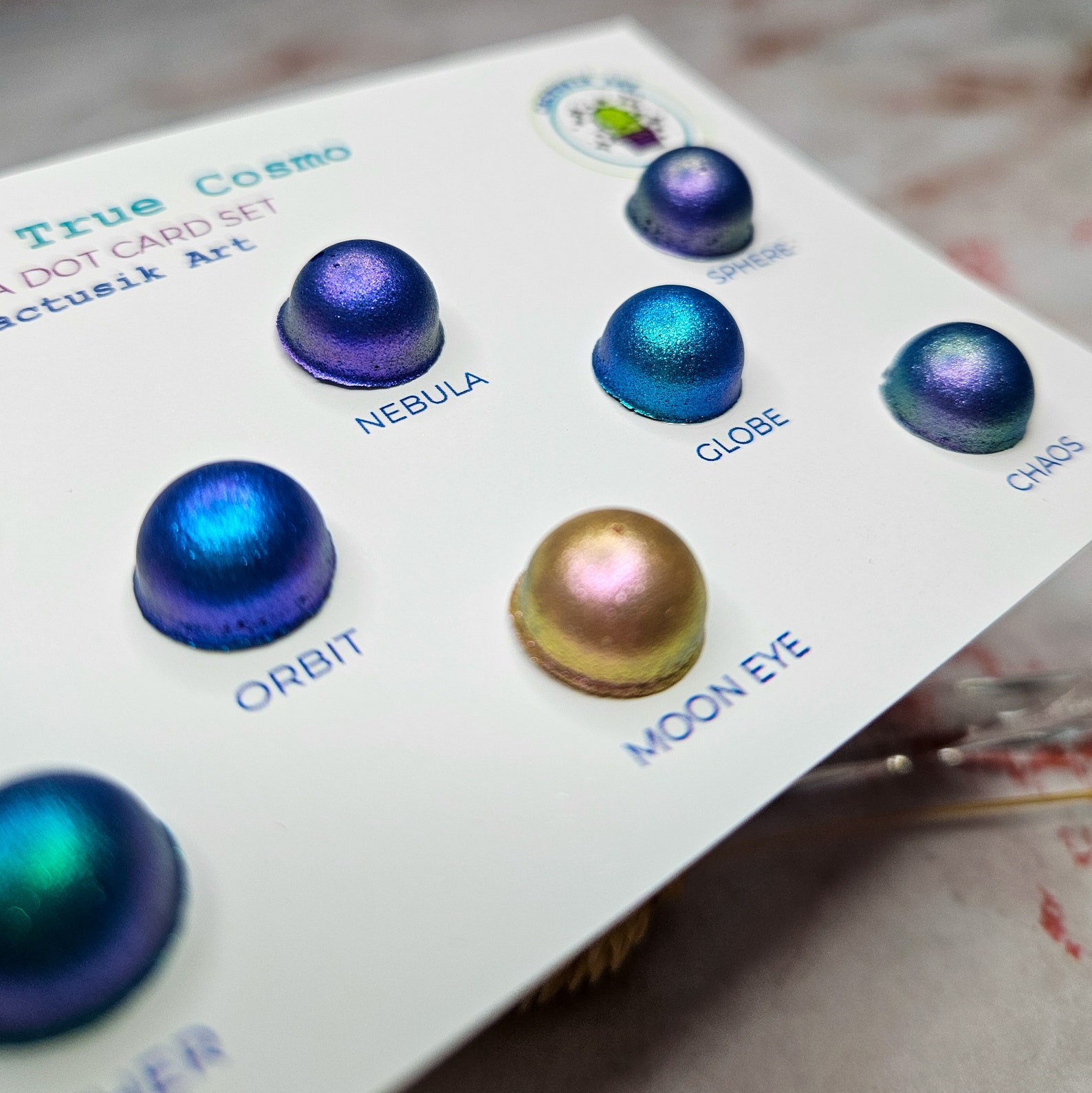 TRUE COSMO Chameleon Watercolor Dot Set, Big Paint Sample for ...