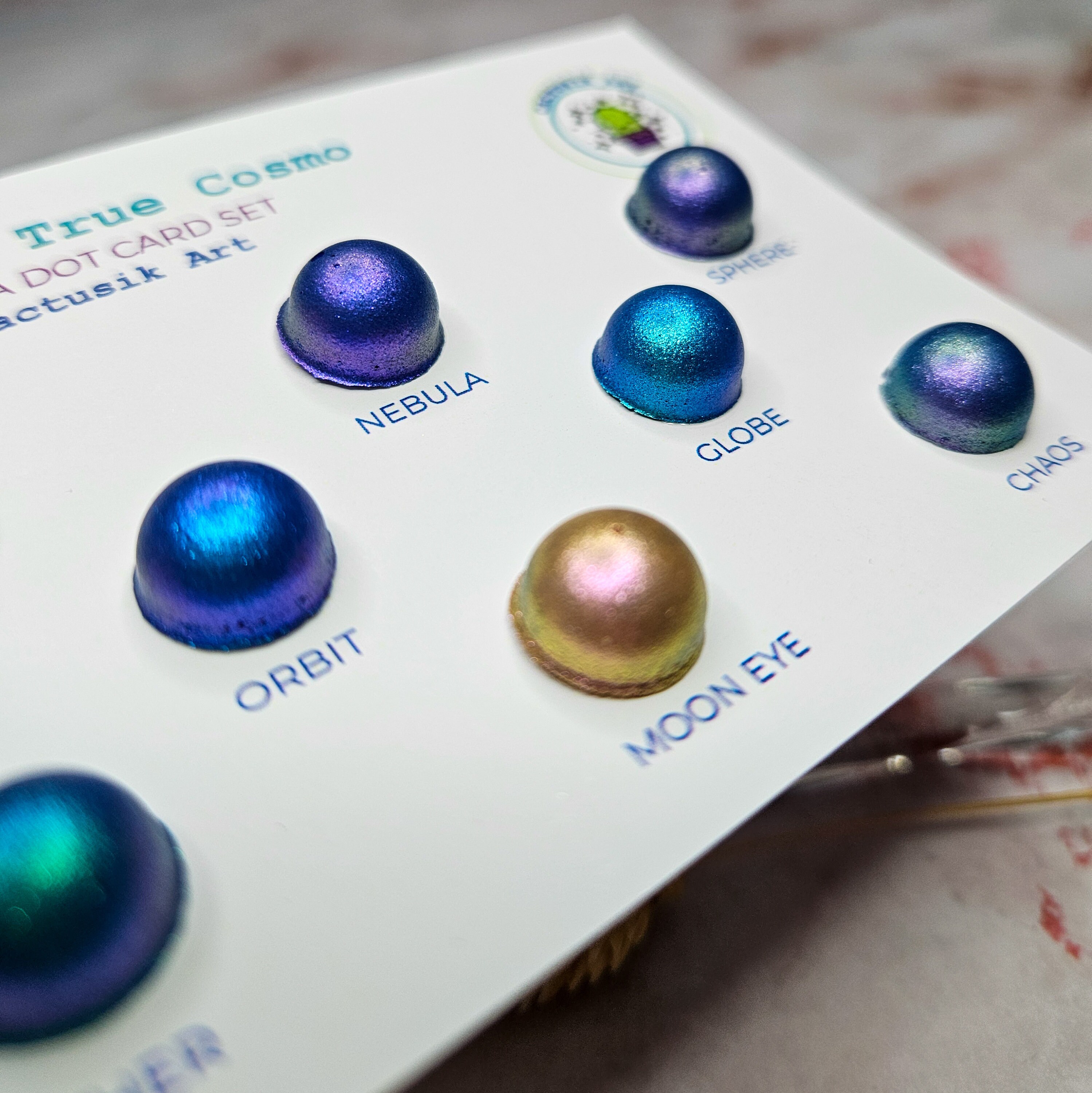 TRUE COSMO Chameleon Watercolor Dot Set, Big Paint Sample for ...