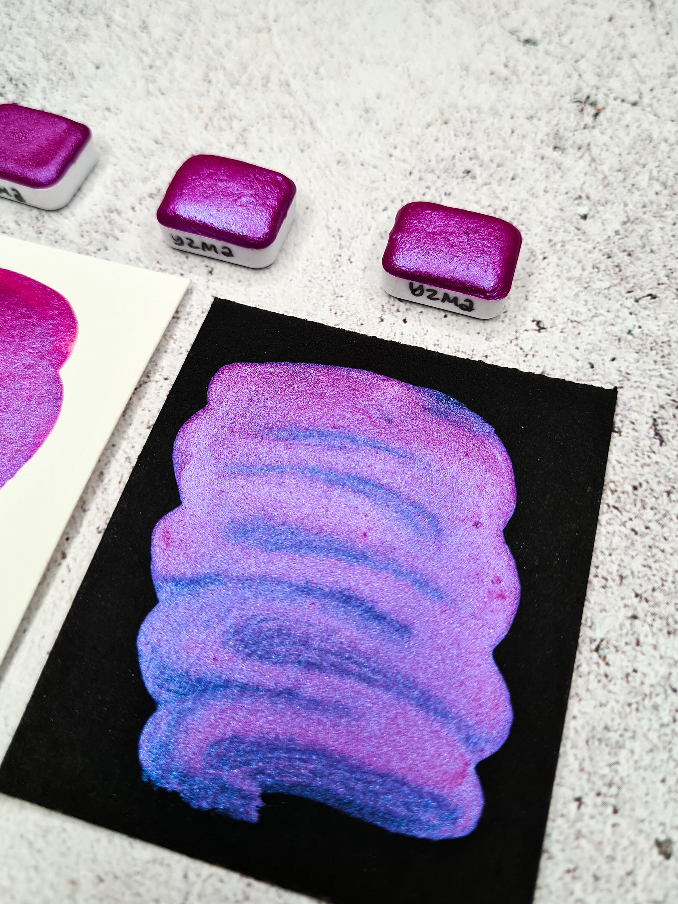 YZMA Duotone Metallic Watercolor Paint, Duochrome Calligraphy Art ...