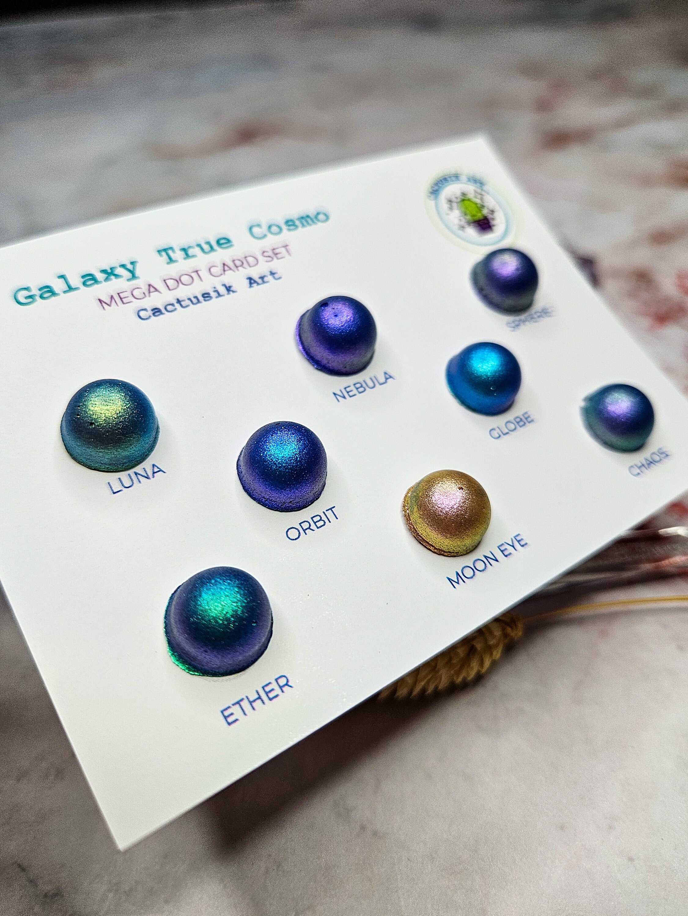 TRUE COSMO Chameleon Watercolor Dot Set, Big Paint Sample for ...