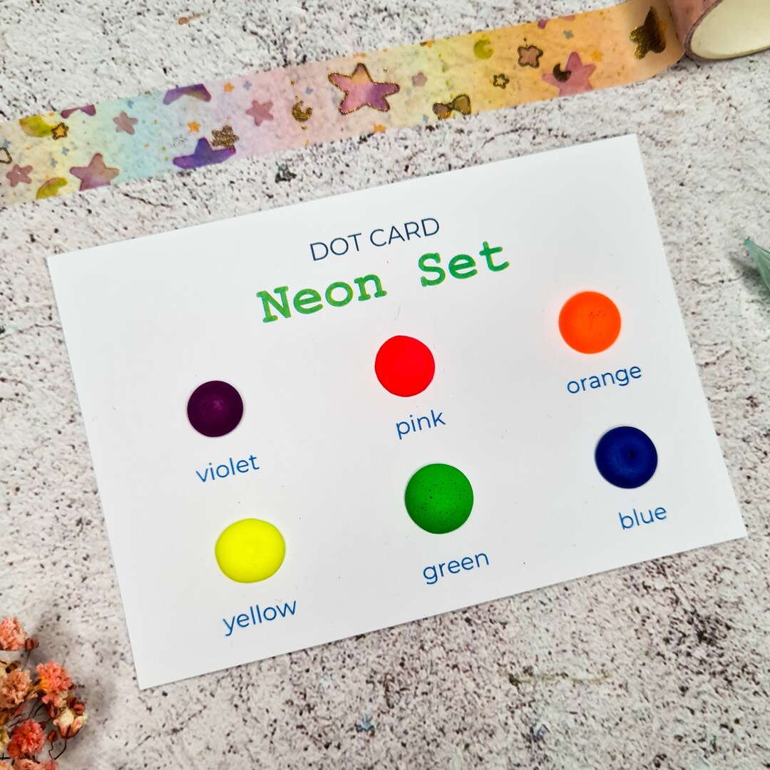 NEON SET of Watercolor for Painting Bullet Journal Pages - Etsy