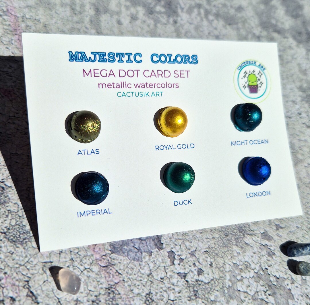 MAJESTIC COLORS SET in Mega Dot Card Sample, Scrapbooking Atc Card ...