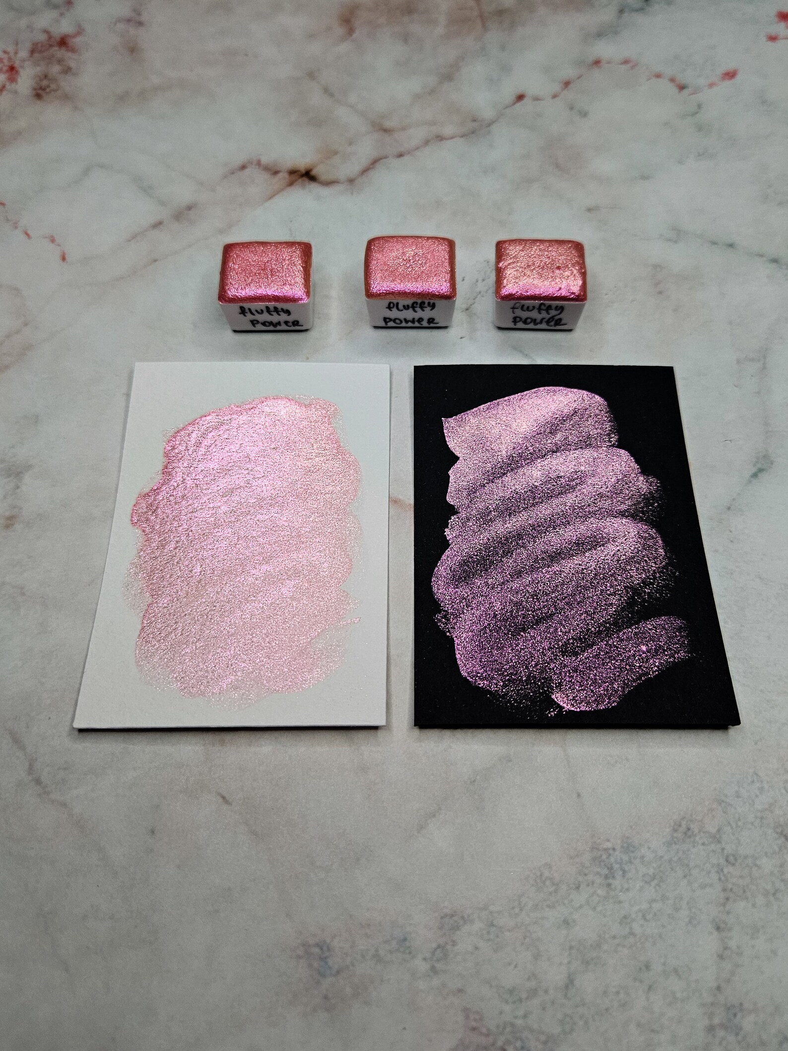 FLUFFY POWER Dot Sample With Handmade Colorshift Watercolor, Paint for ...