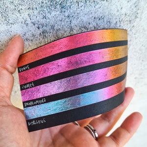 ANDROMEDA Mega Dot Paint Sample, Bullet Journal Craft Supply, Shimmer ...