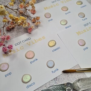 MUSIC VIBES Dot Card Watercolor Sample, Transparent Paint Set for ...