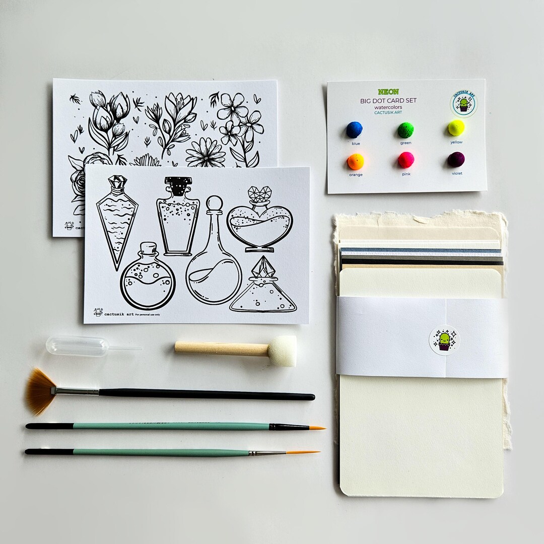 Beginner Art Kit, Matte Watercolor Set, Start Pack for Artist - Etsy