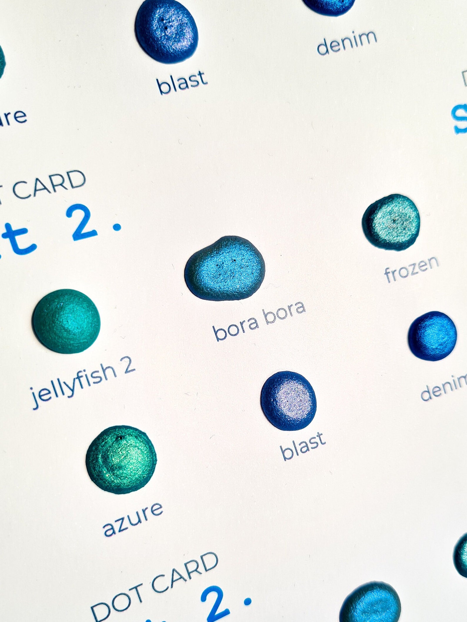 DOT CARD SET 2 Metallic Watercolor, Stationery for Scraper, Rock ...