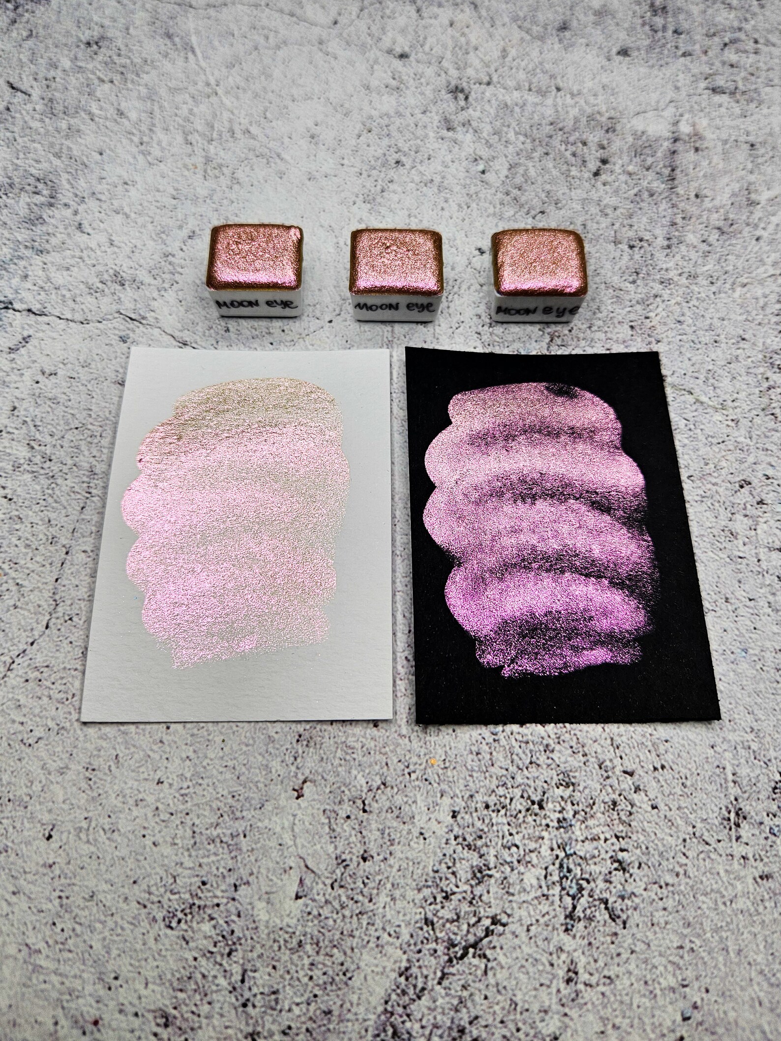 MOON-EYE Colorshift Half Pan Watercolor, Duochrome Metallic Paint ...