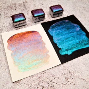 GALAXY SET 5 Chrome Colorshift Smooth Handmade Watercolor in | Etsy