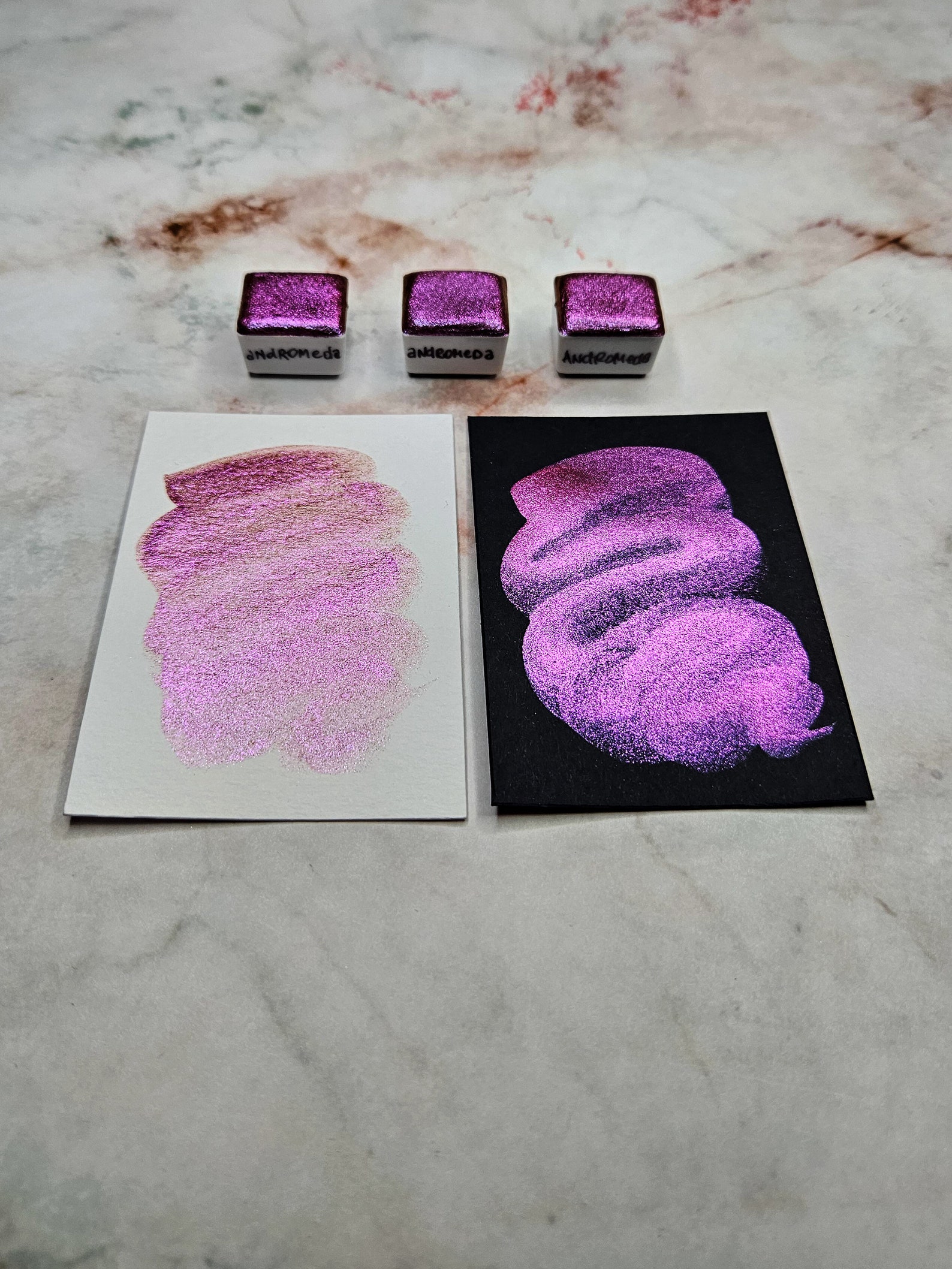 ANDROMEDA Mega Dot Paint Sample, Bullet Journal Craft Supply, Shimmer ...
