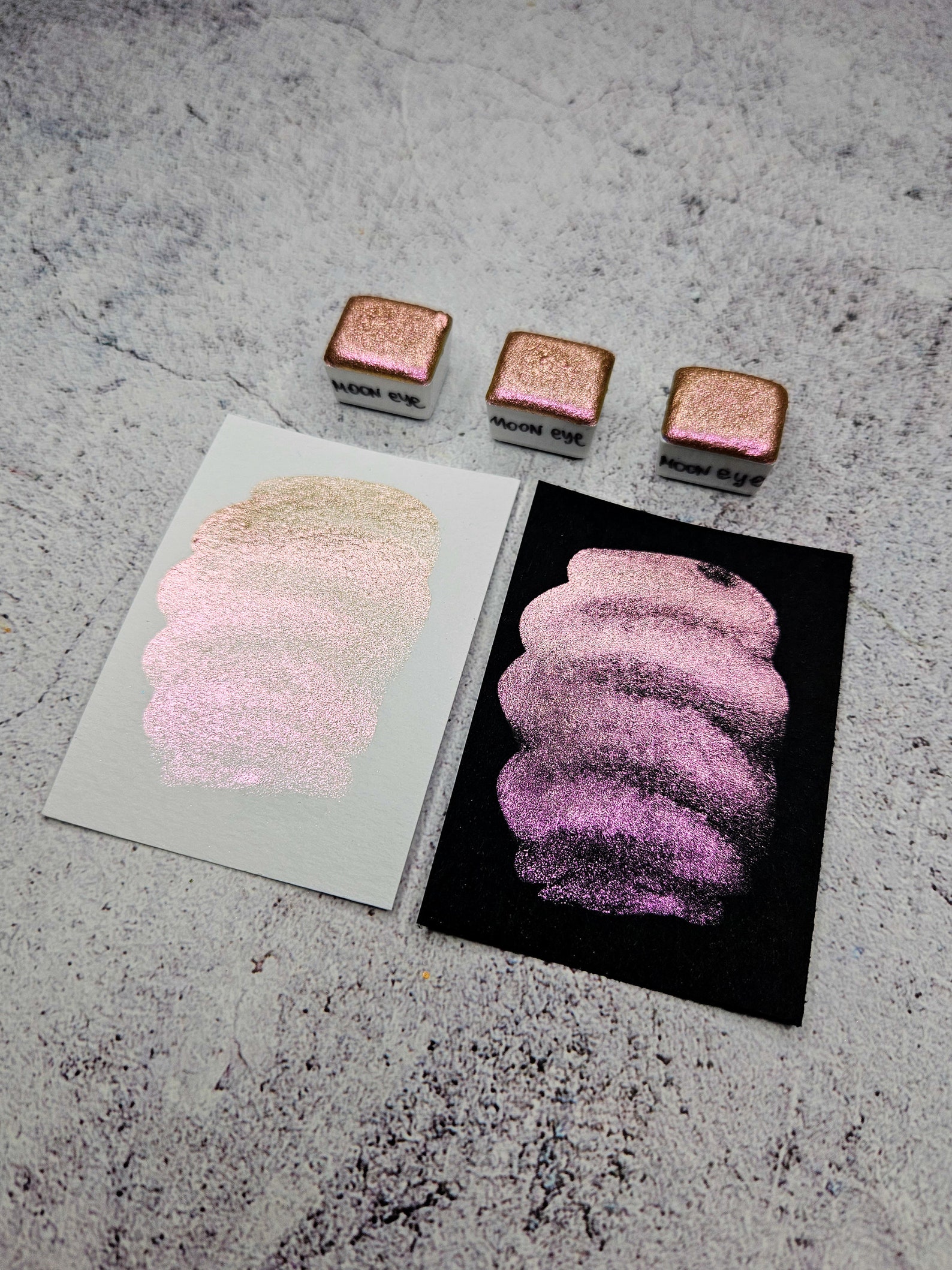 MOON-EYE Colorshift Half Pan Watercolor, Duochrome Metallic Paint ...