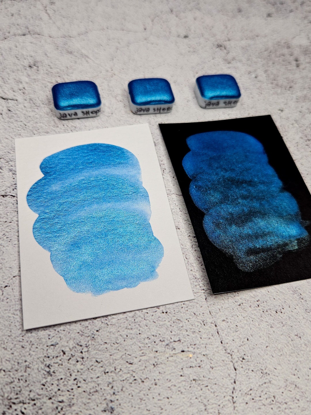 JAVA SHORE Quarter Size Glitter Paint to Cardmaking, Shimmer Watercolor ...