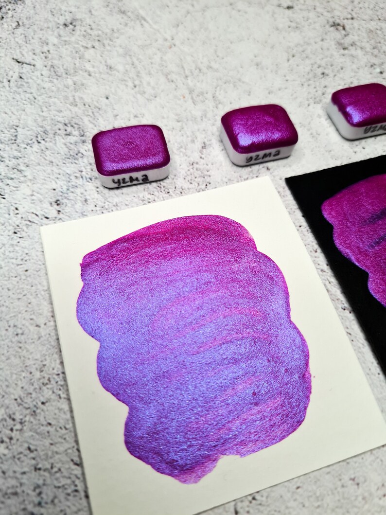 YZMA Duotone Metallic Watercolor Paint, Duochrome Calligraphy Art ...