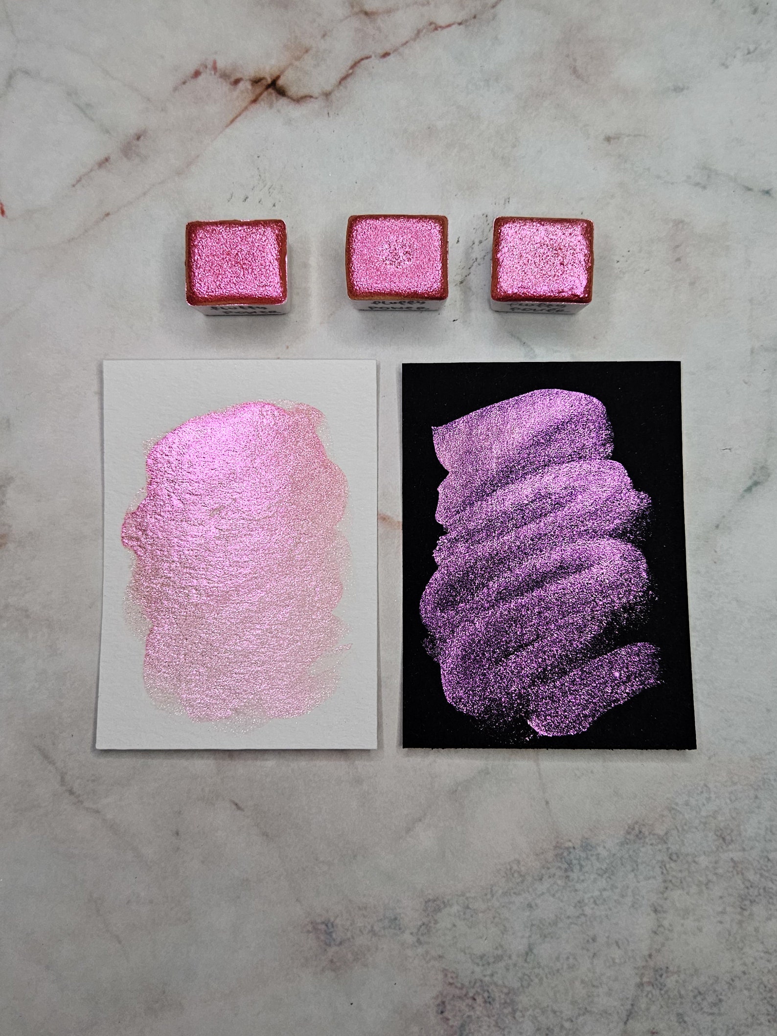 FLUFFY POWER Dot Sample With Handmade Colorshift Watercolor, Paint for ...