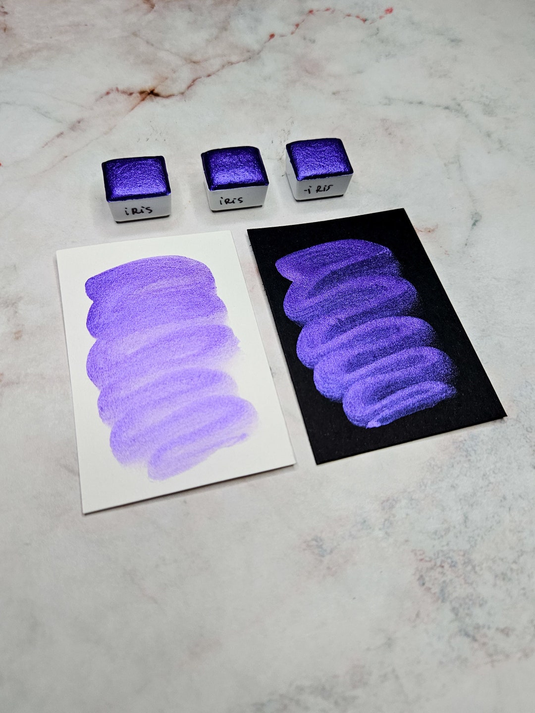 IRIS 2 Half Pan Shimmer Paint to Scrapbookig, Metallic Watercolor for ...