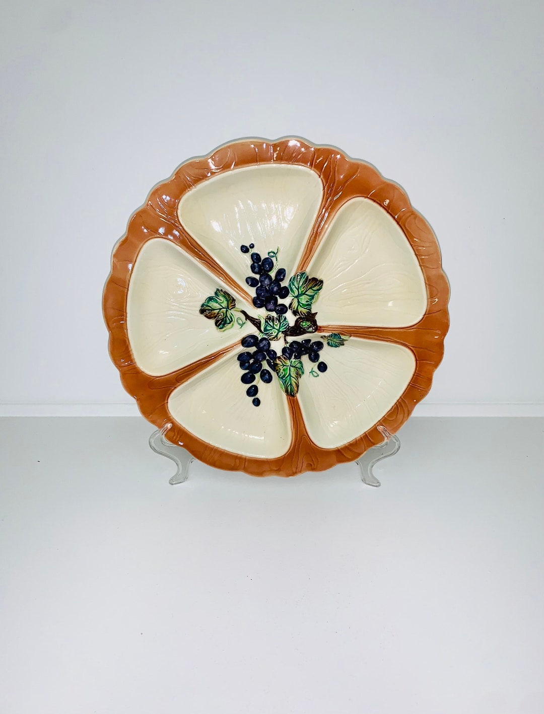 Carlton Ware Grapevine, Large 33cm 5 Part Serving Dish in Brown ...
