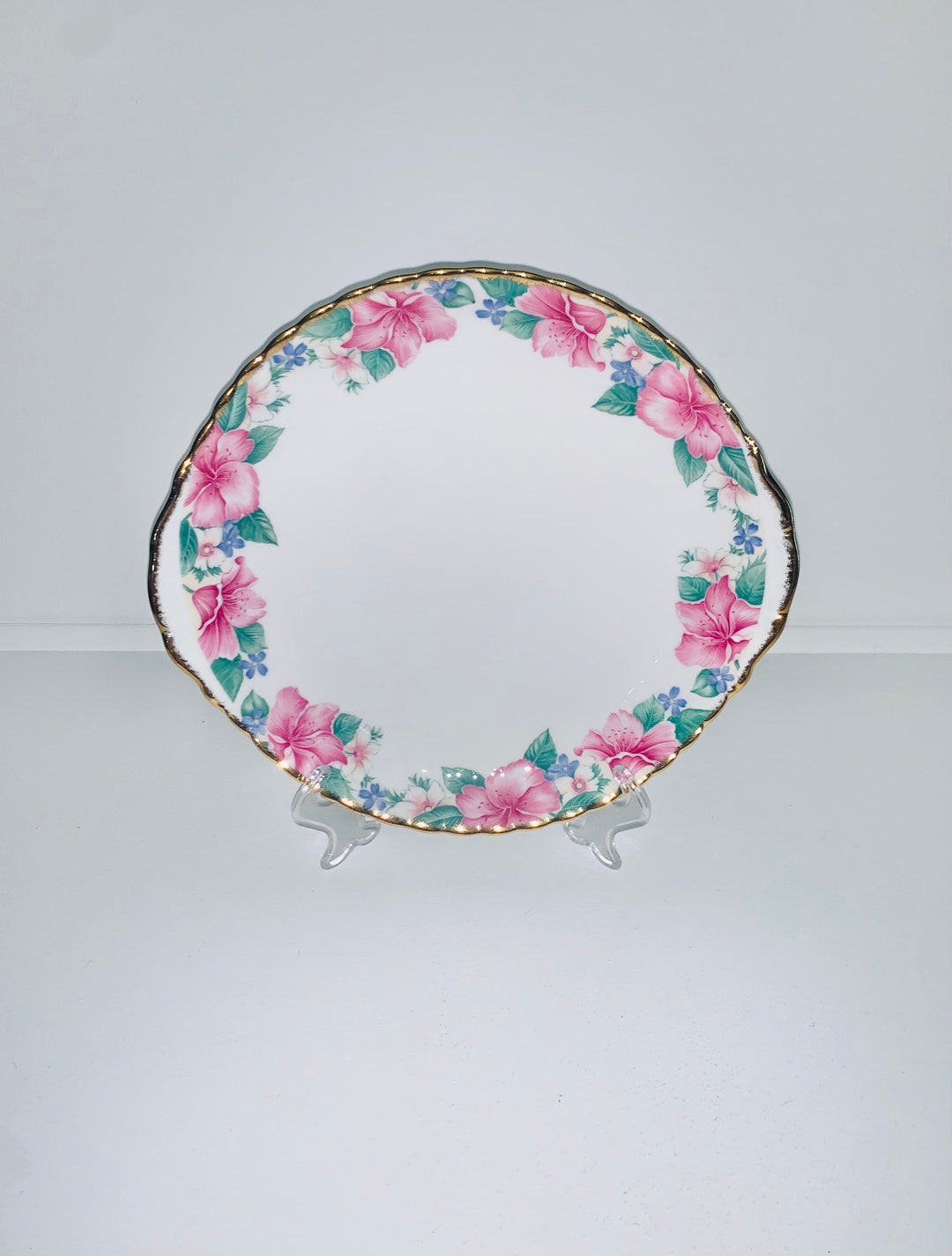 Royal Albert Lydia, Tab Handled Cake / Gateau Plate - Etsy