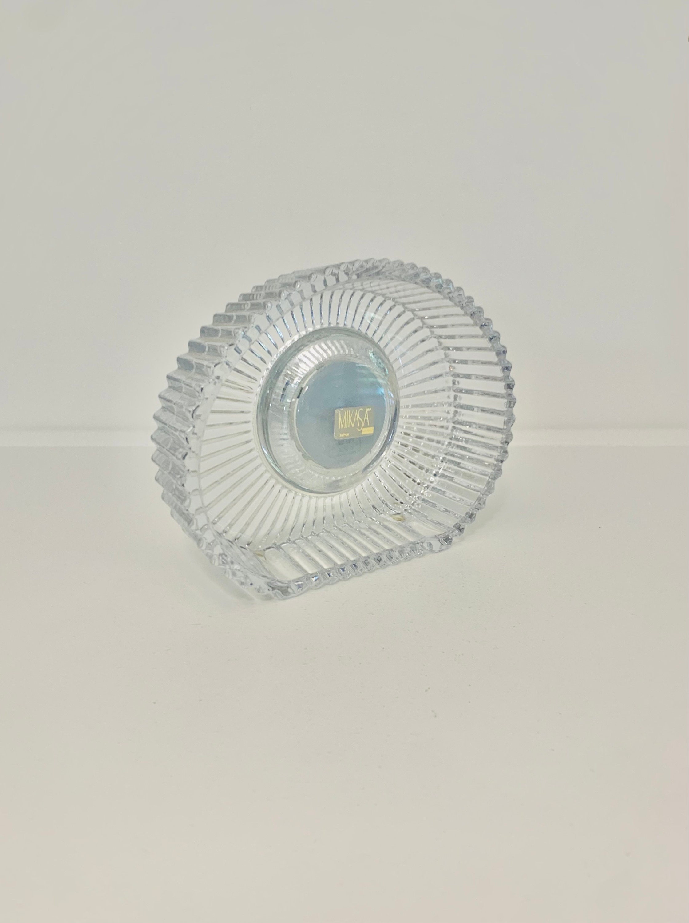 Mikasa Crystal Rippled Mantle Clock, Working. Made in Germany - Etsy