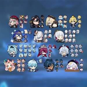 Cryo - Genshin Impact Emote Stickers | Vinyl Waterproof Stickers - Etsy