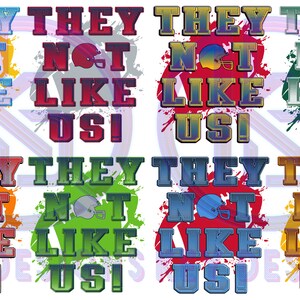 They Not Like Us Football Designs BUNDLE - PNG Format - Etsy