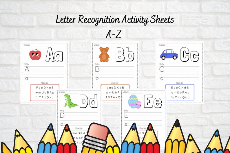 Alphabet Activity Sheet - Etsy